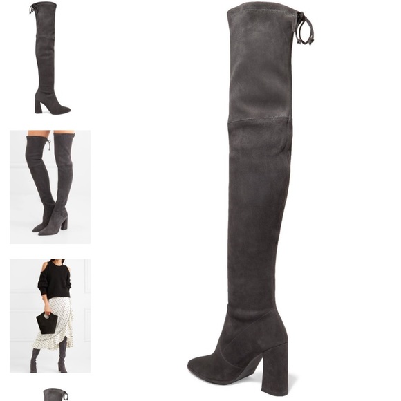 Stuart Weitzman | Shoes | New Stuart Weitzman Over The Knee Thigh Suede Leather Heel Boots ...